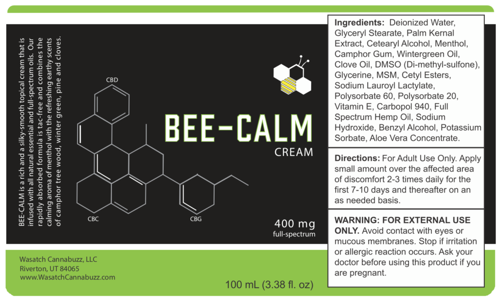 Bee-Calm – Wasatch Care and Beauty